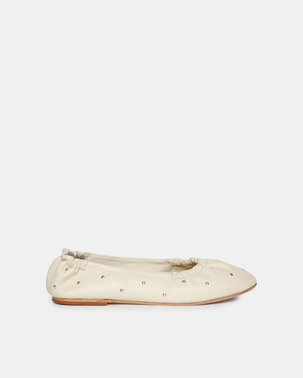 Montagine Ballet Flat Off white / SIlver – SOL SANA