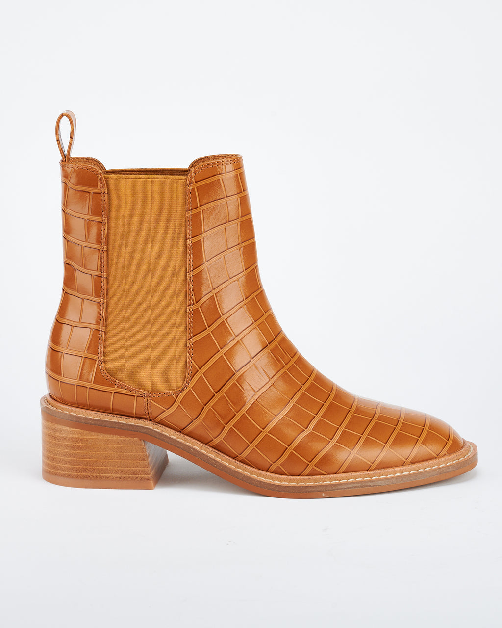 Chelsea Boot Tan Croc – SOL SANA